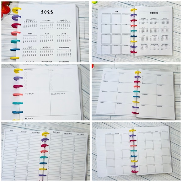 Hand Crafted | Office | Happy Planner Classic Size Rainbow Watercolor 2 ...
